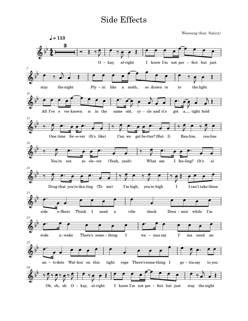 Side Effects Sheet music for Piano (Solo) Easy | Musescore.com
