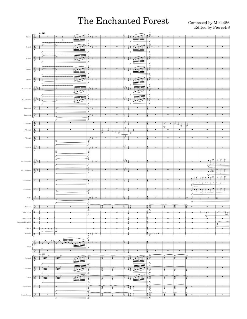 The Enchanted Forest Sheet Music for Trombone, Tuba, Flute, Oboe & more ...