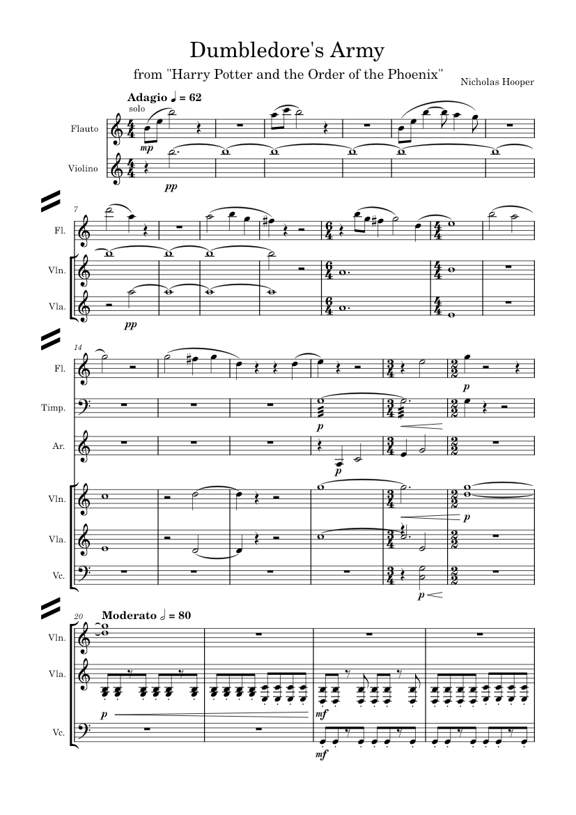 Dumbledore's Army – Nicholas Hooper Sheet music for Trombone, Tuba, Flute, Oboe & more ...