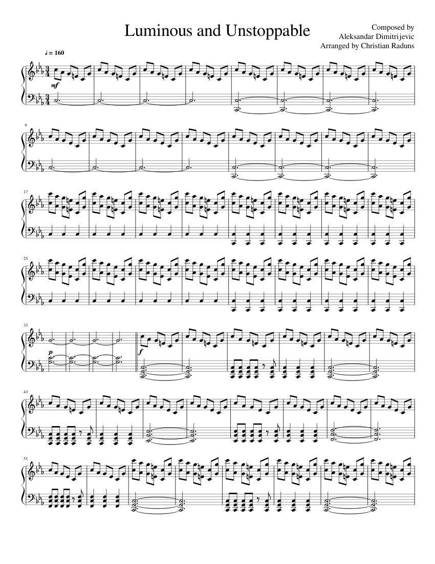 Luminous and Unstoppable (Captain Marvel Trailer Theme) Sheet Music for ...