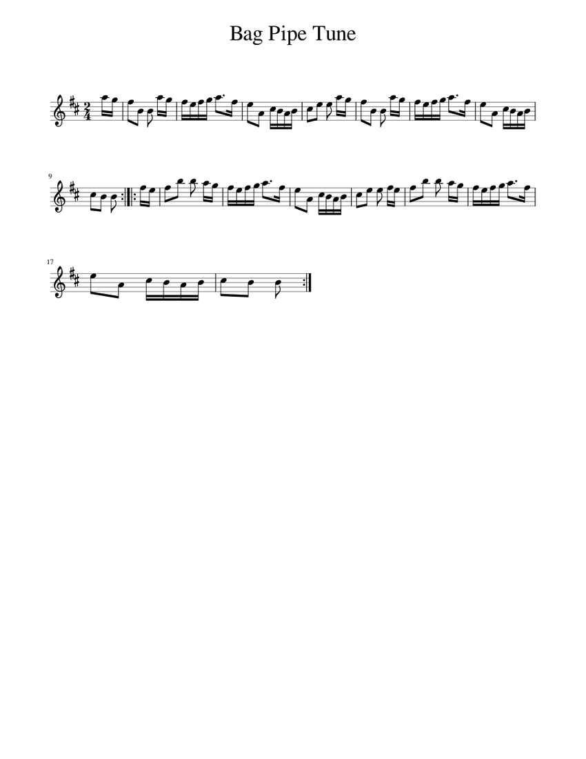 Bag Pipe Tune Sheet music for Piano (Solo) | Musescore.com