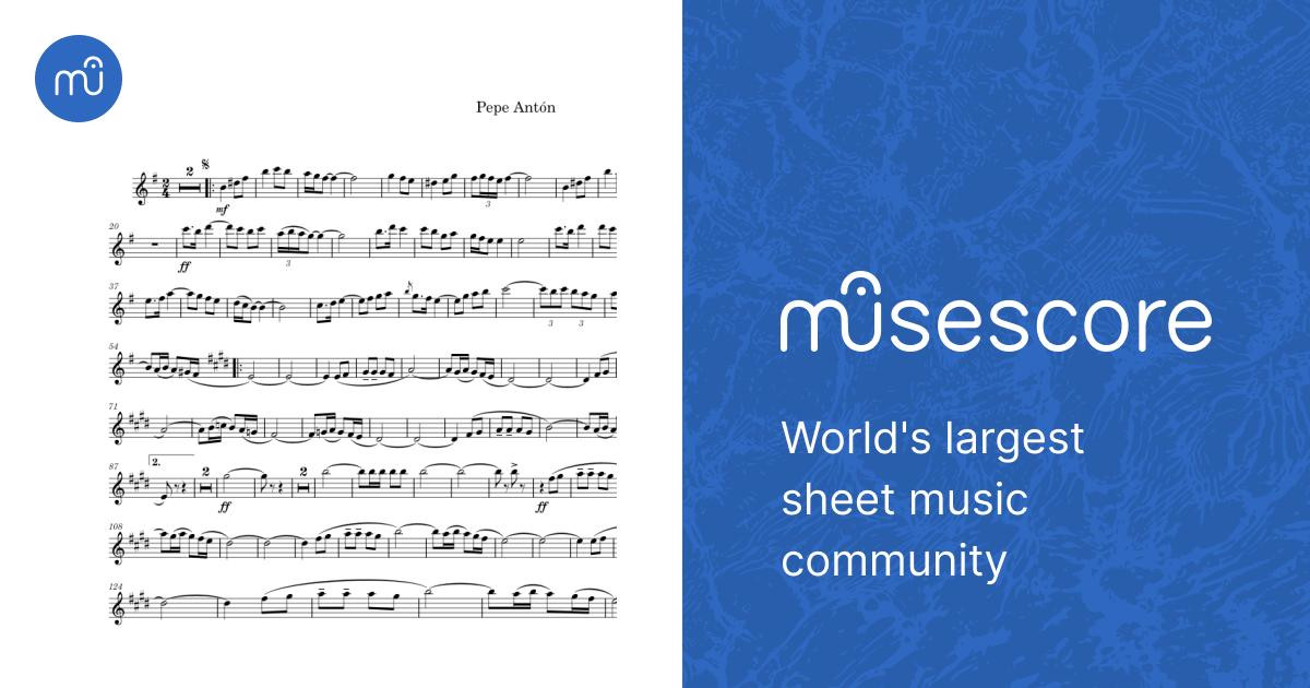 Pepe Antón Sheet music for Saxophone alto (Solo) | Musescore.com