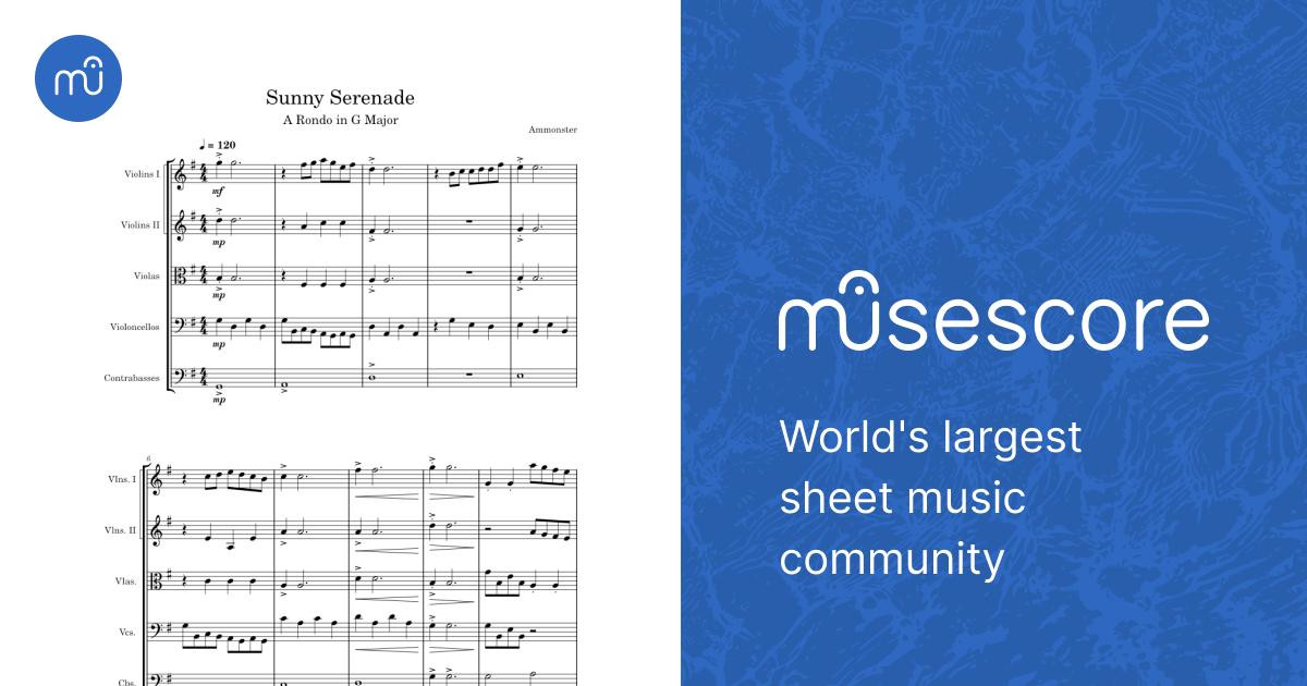 Sunny Serenade Sheet music for Strings group (String Ensemble) | Musescore.com