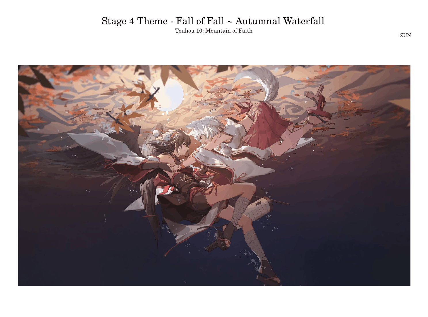 Touhou 10: Stage 4 Theme - Fall of Fall ~ Autumnal Waterfall Sheet ...