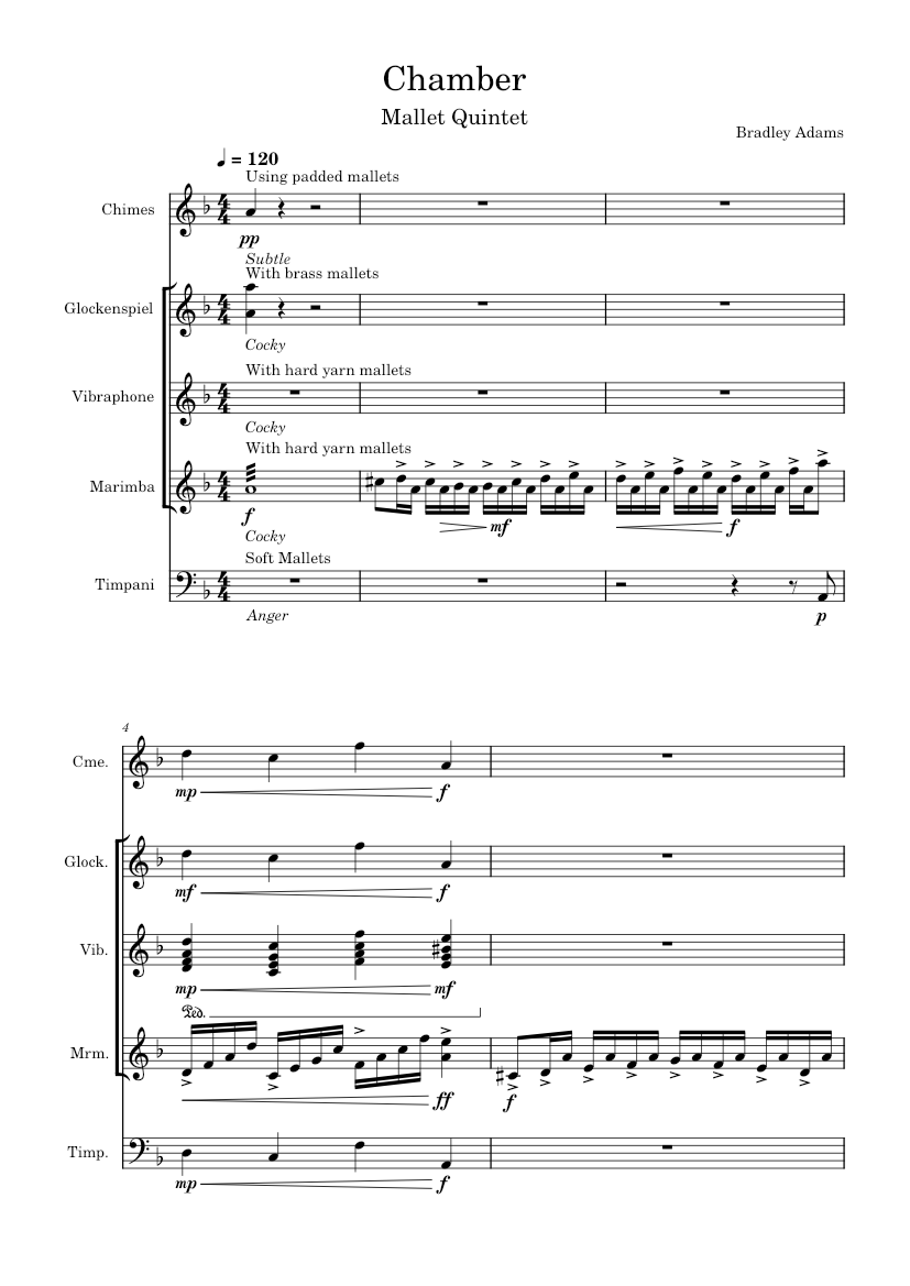 Chamber Sheet music for Timpani, Vibraphone, Glockenspiel, Marimba & more instruments ...