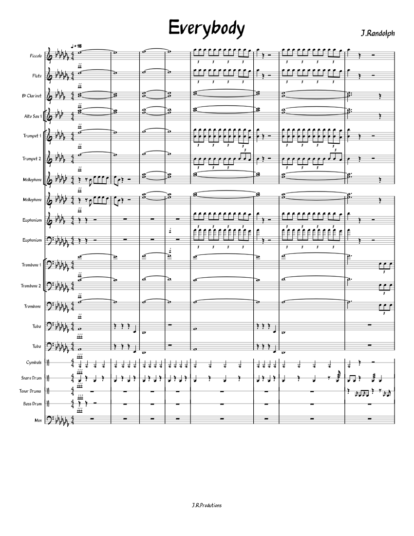 Everybody Sheet music for Trombone, Euphonium, Tuba, Mellophone & more ...