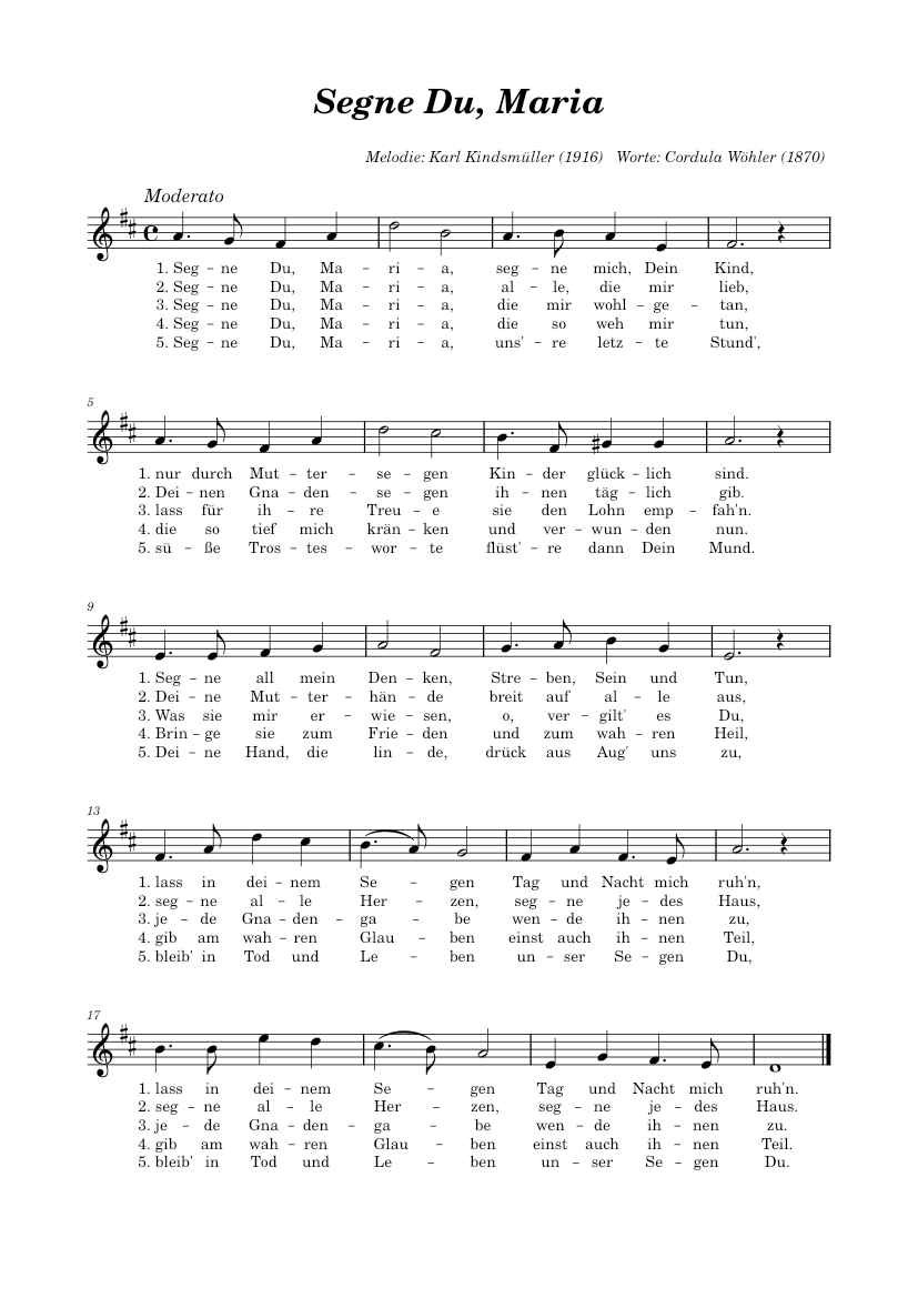 Segne Du Maria Mit Noten