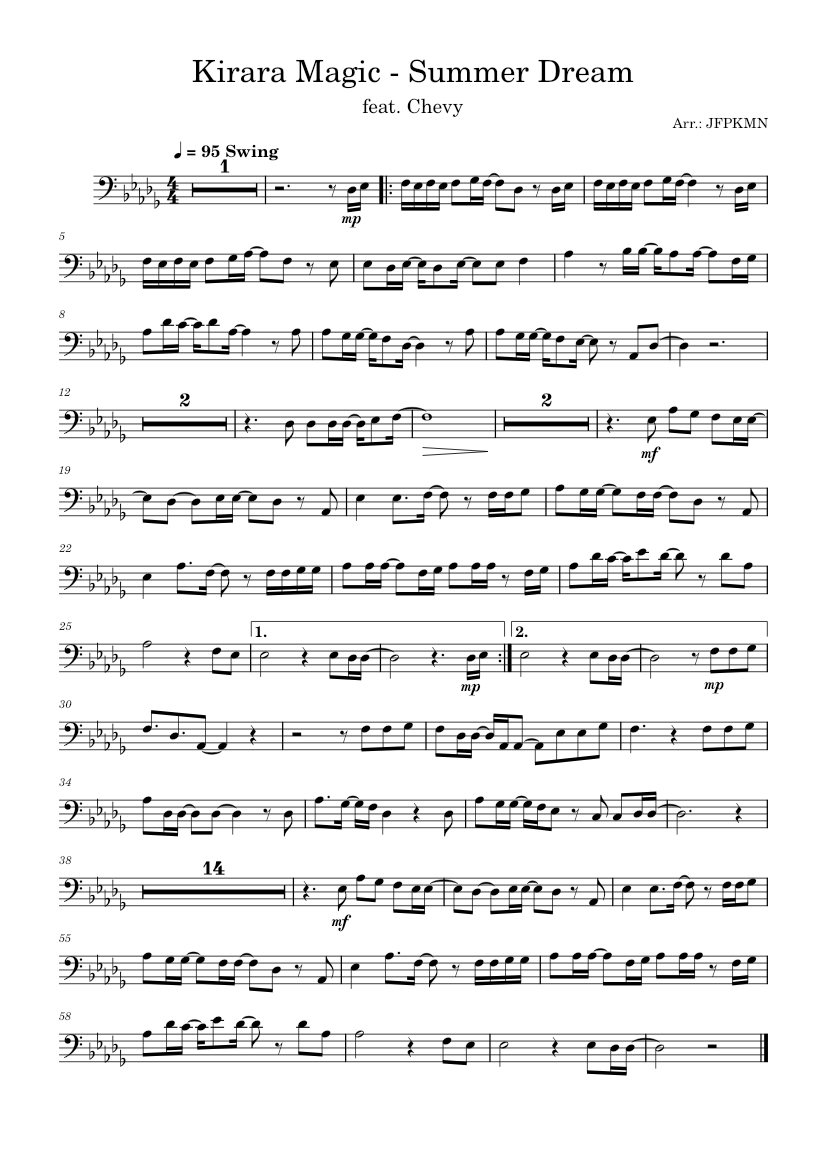 Kirara Magic - Summer Dream Sheet music for Trombone (Solo) | Musescore.com