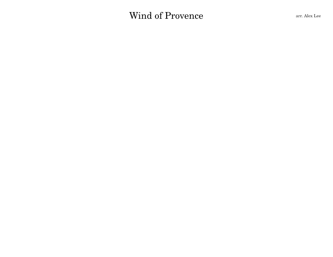 Wind of Provence Sheet Music for Trombone, Euphonium, Tuba, Tambourine ...