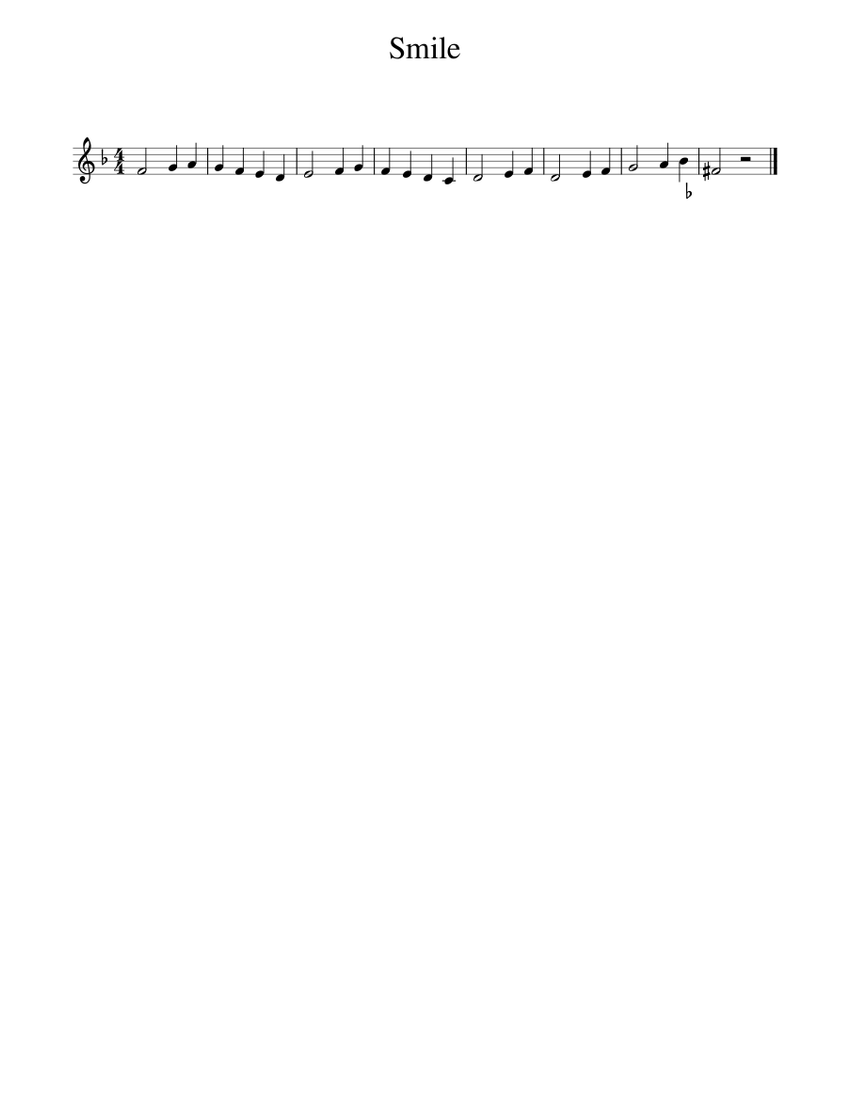 Smile Sheet music for Piano (Solo) Easy | Musescore.com