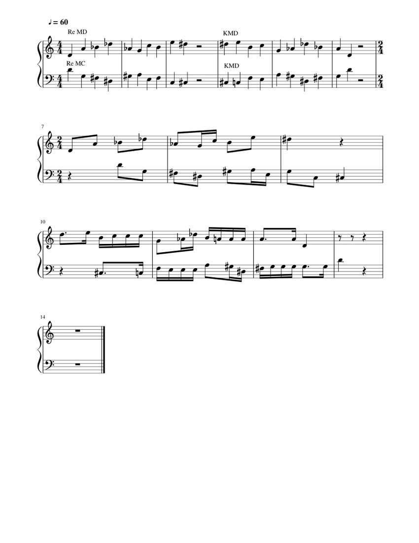 homework Sheet music for Piano (Solo) | Musescore.com