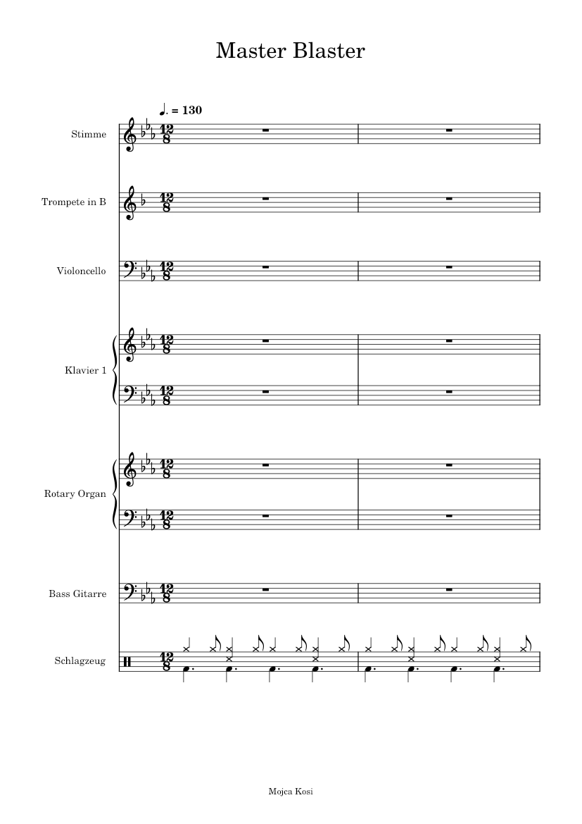 Master Blaster (Jammin') – Stevie Wonder Sheet Music with Chords for ...