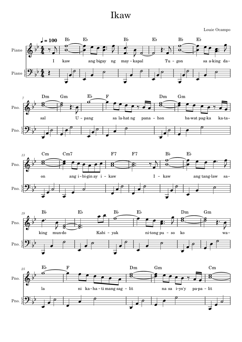 Ikaw – Louie Ocampo Ikaw by Louie Ocampo Sheet music for Piano (Piano ...