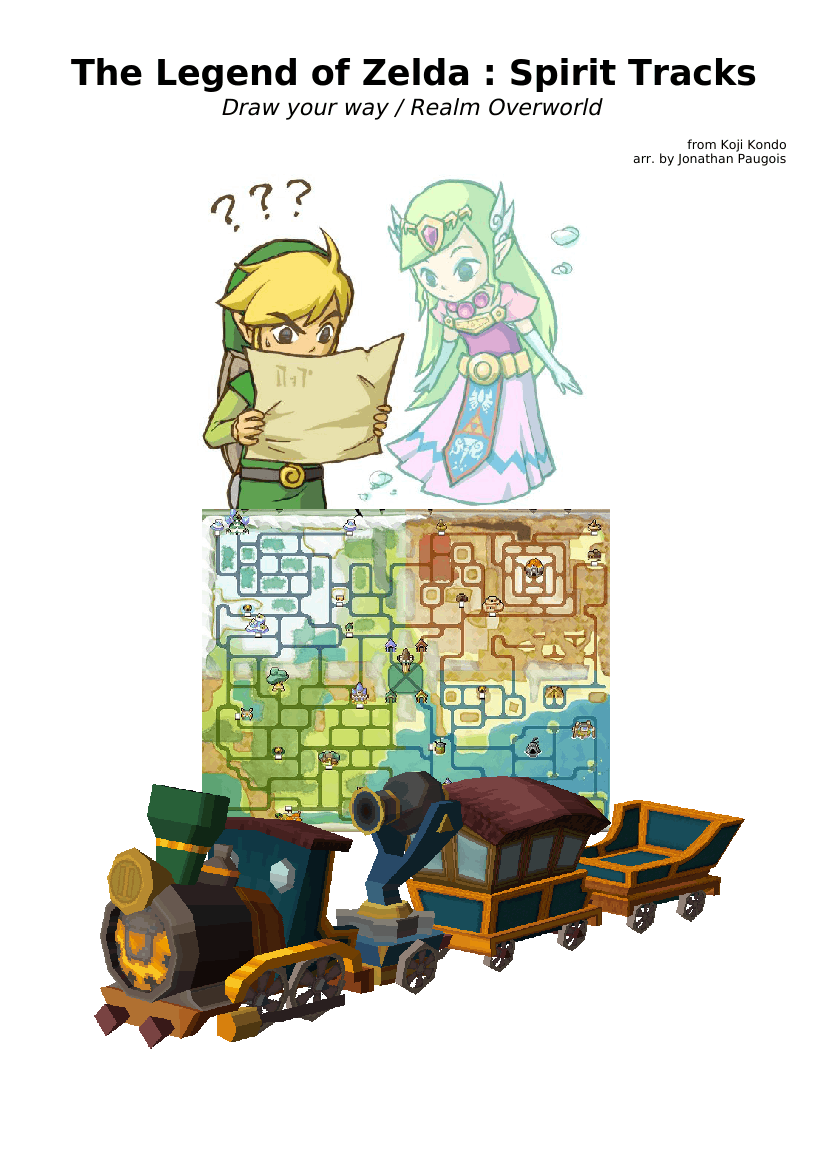 Realm Overworld | The Legend of Zelda : Spirit Tracks Sheet music for Tambourine, Crash, Violin ...