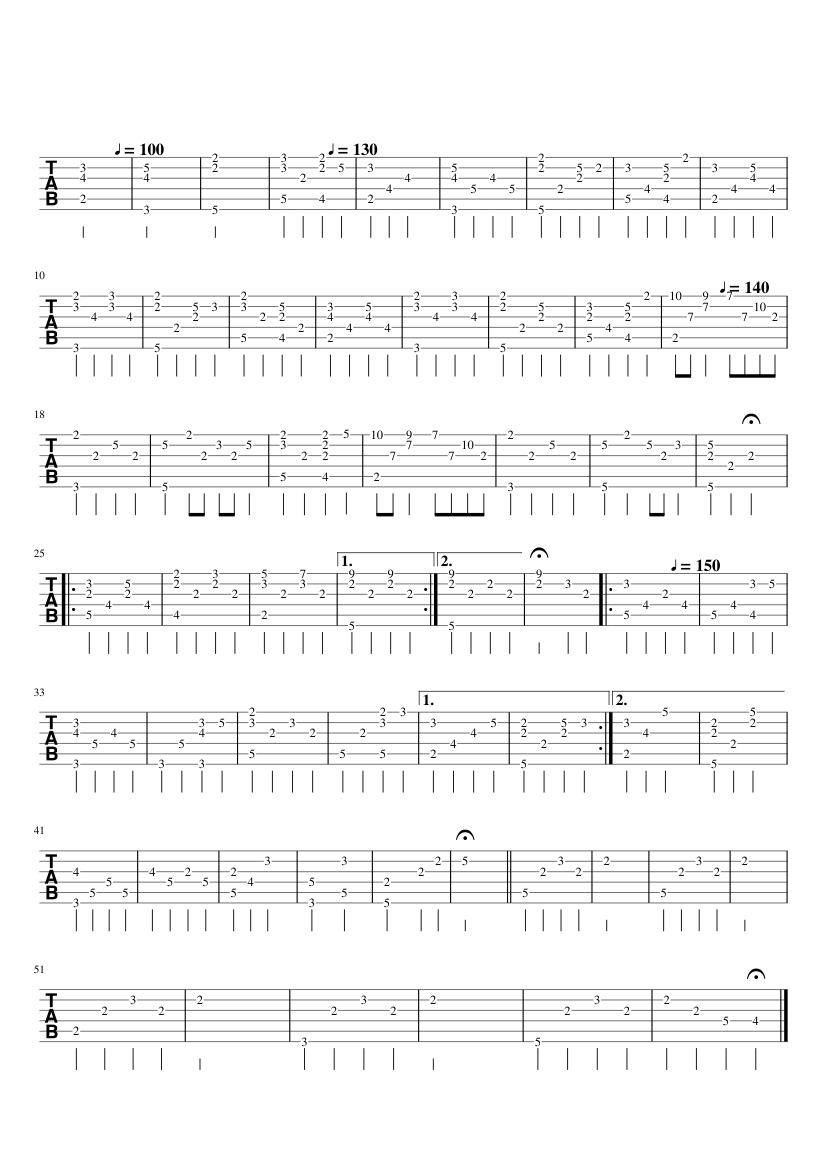 Finding Paradise: The Scale Theme (Guitar Tabs) Sheet Music for Guitar ...