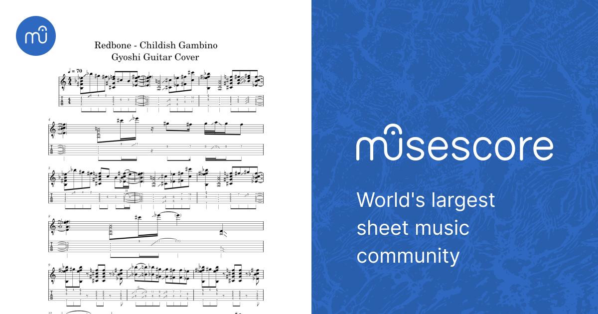 Redbone - Childish Gambino (Gyoshi Guitar Cover) Sheet music for Guitar ...