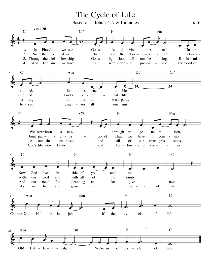 The Cycle of Life Sheet music for Piano (Solo) Easy | Musescore.com