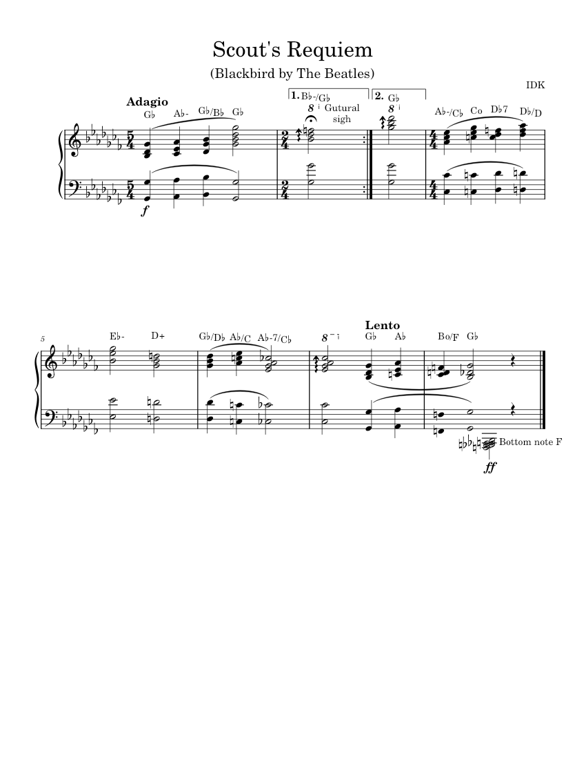 Scout's Requiem – Misc tunes Scout's Requiem Sheet Music with Chords ...