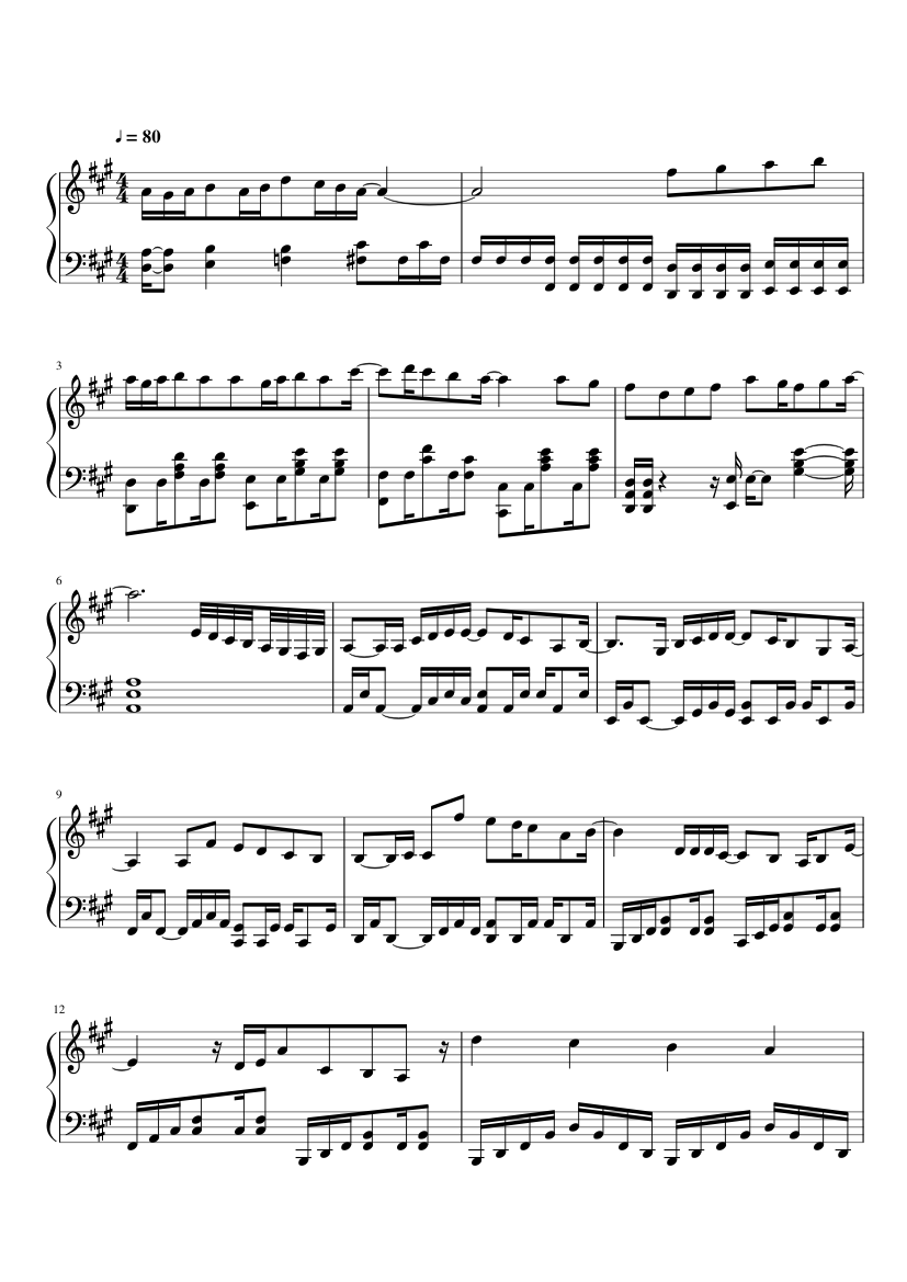 Hikaru Nara Sheet Music for Piano (Solo) | MuseScore.com