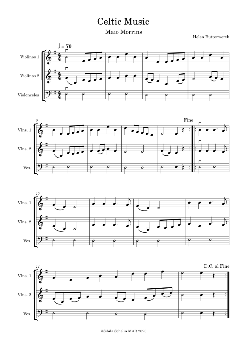 Celtic Music Sheet music for Strings group (String Trio) | Musescore.com