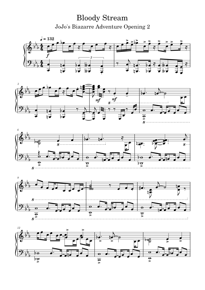 Bloody Stream – Coda - JoJo's Bizarre Adventure Battle Tendency Sheet ...