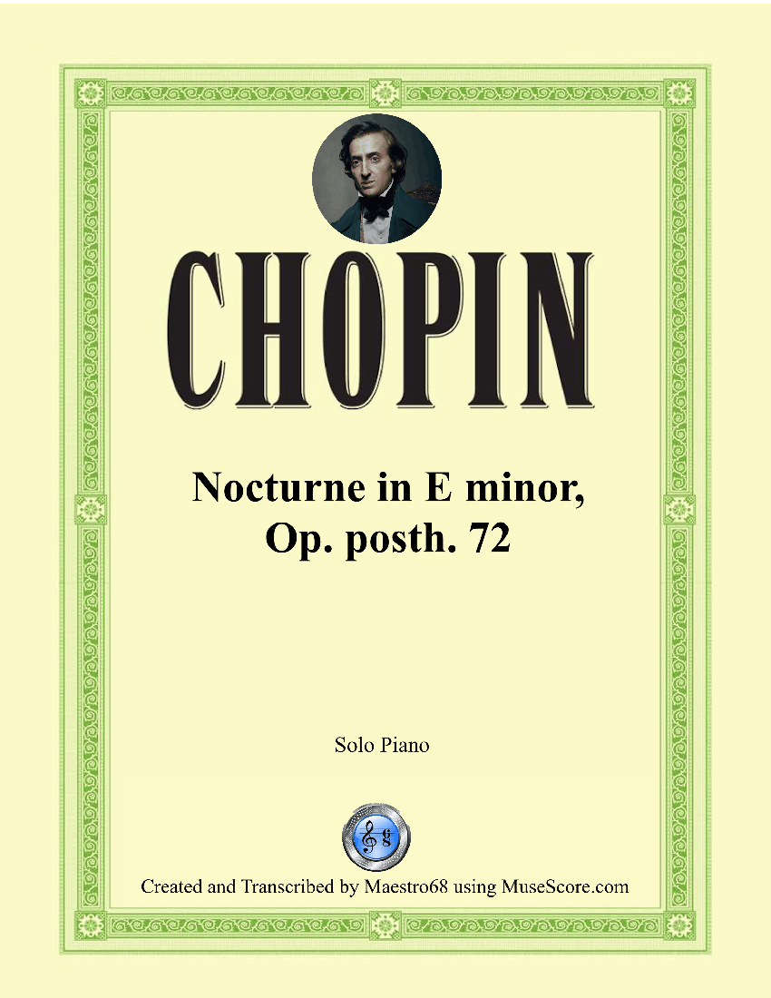 Chopin: Nocturne in E minor, Op. posth. 72, No. 1 Sheet Music for Piano (Solo) | MuseScore.com
