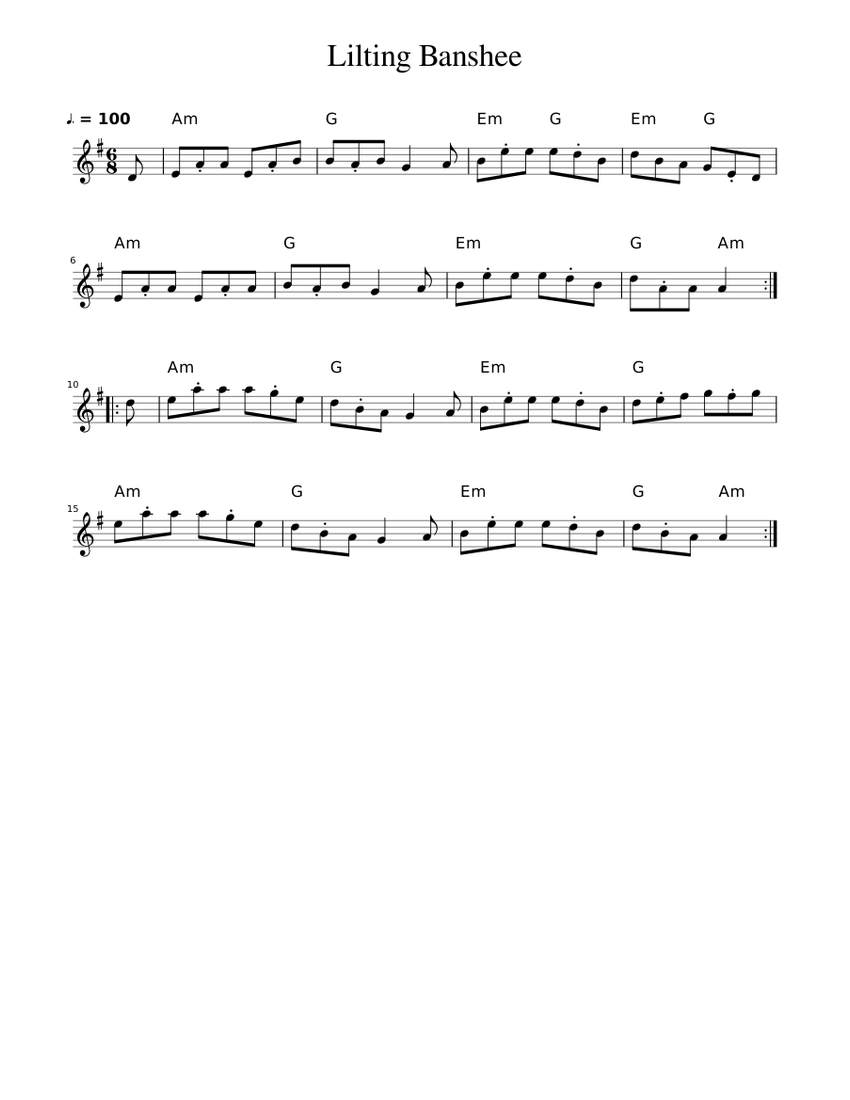 Lilting Banshee Sheet music for Piano (Solo) | Download and print in ...