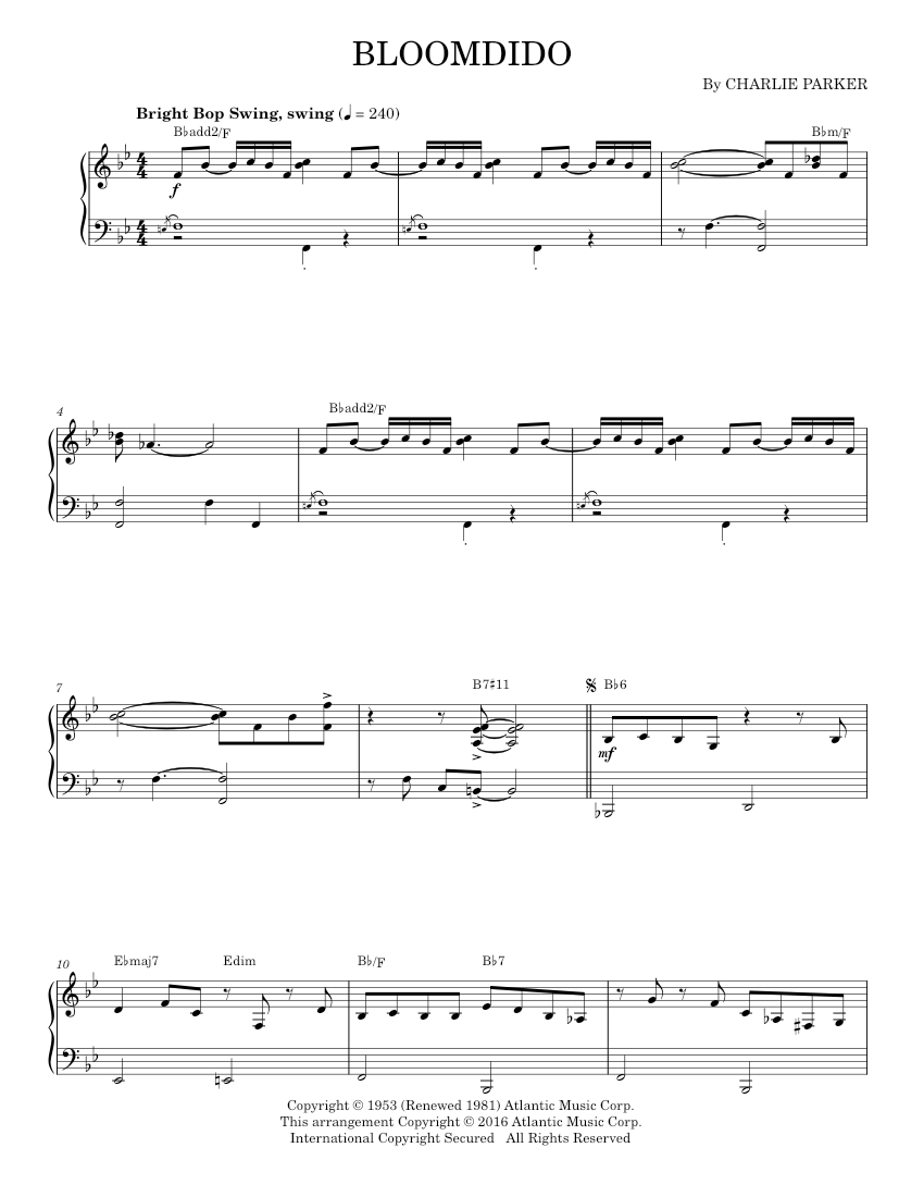 Play Official version of Bloomdido (arr. Brent Edstrom) sheet music by ...
