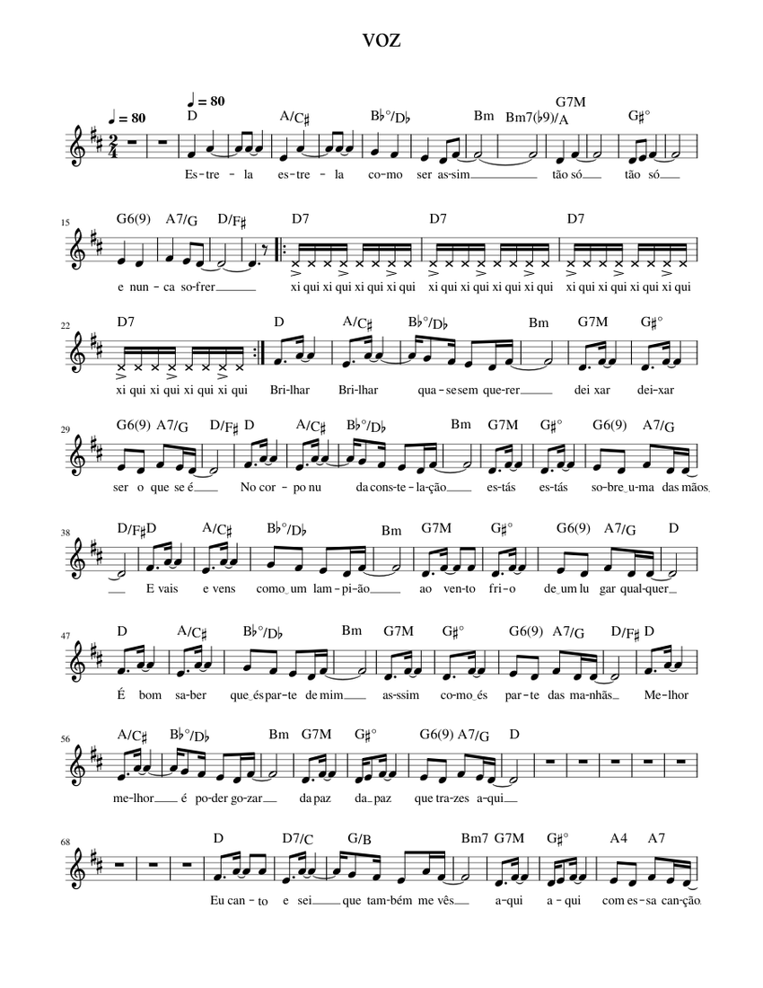 voz soprano Sheet music for Piano (Solo) Easy | Musescore.com