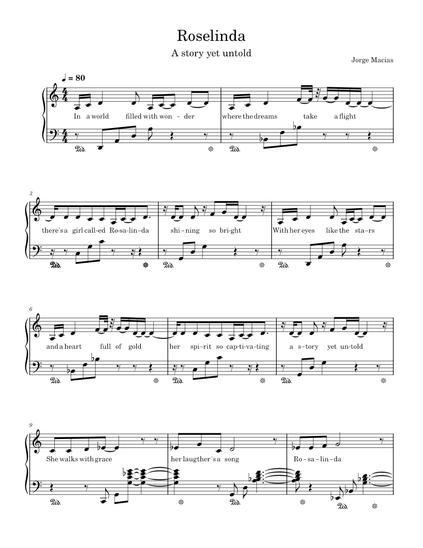 Roselinda Sheet music for Piano (Solo) | Musescore.com