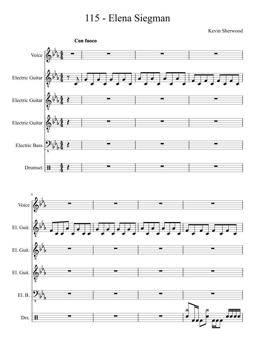 Kevin Sherwood - 115 Sheet Music for Voice (other) (Solo) | MuseScore.com