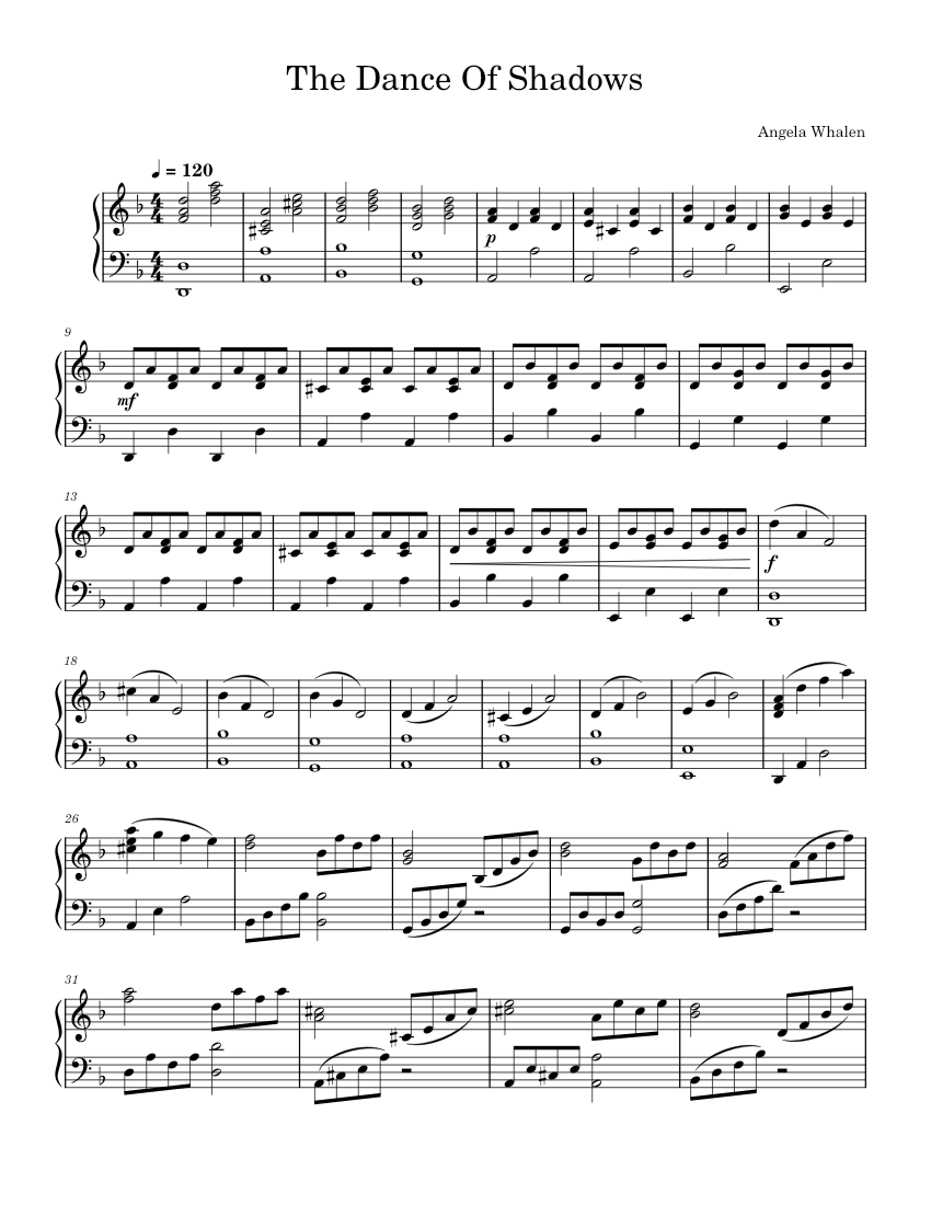 The Dance of Shadows Sheet music for Piano (Solo) Easy | Musescore.com