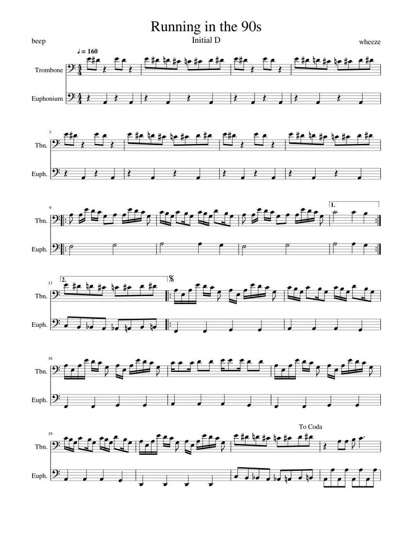 Running in the 90s - piano tutorial