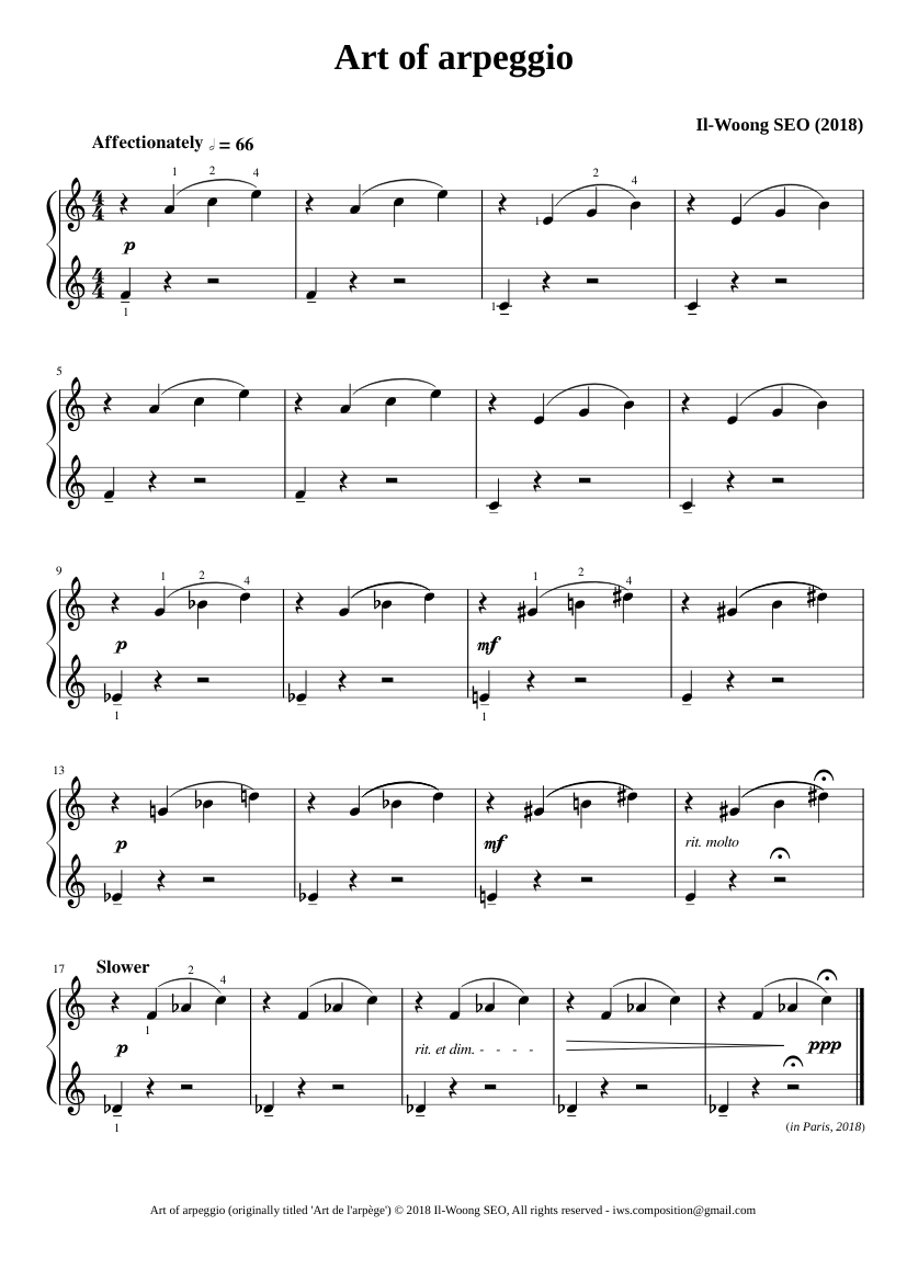 Art of arpeggio Sheet music for Piano (Solo) Easy | Musescore.com