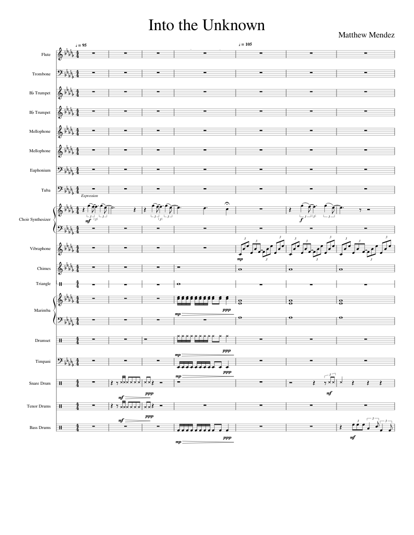 Into The Unknown from Frozen 2 -WIP Sheet music for Trombone, Euphonium ...
