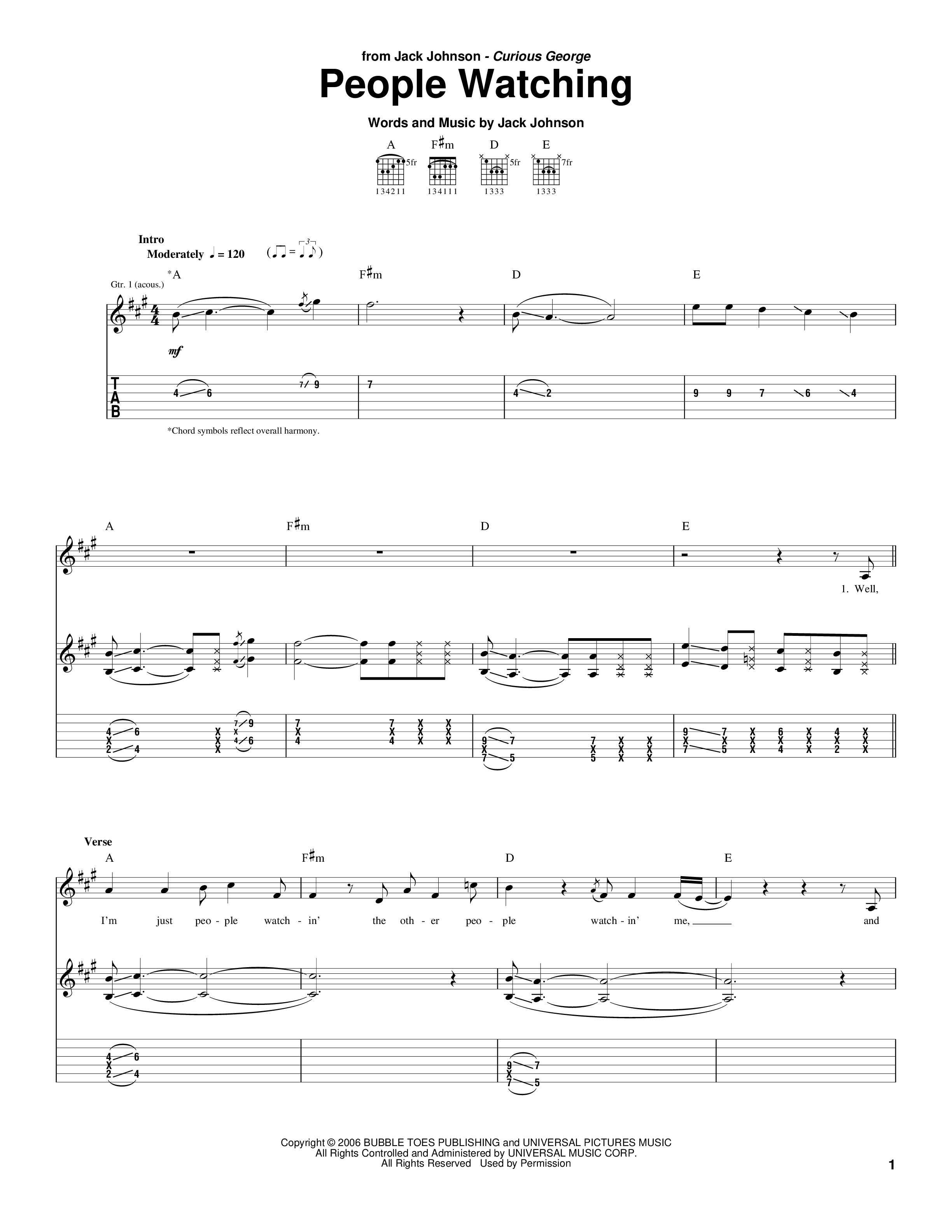 Play Official version of People Watching Sheet Music by Curious George ...