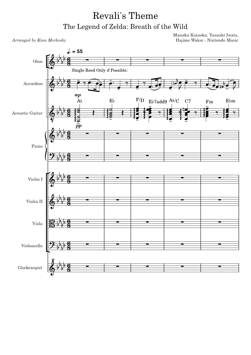 Revali's Theme – Breath of the Wild Sheet music for Piano, Accordion, Oboe, Glockenspiel & more ...