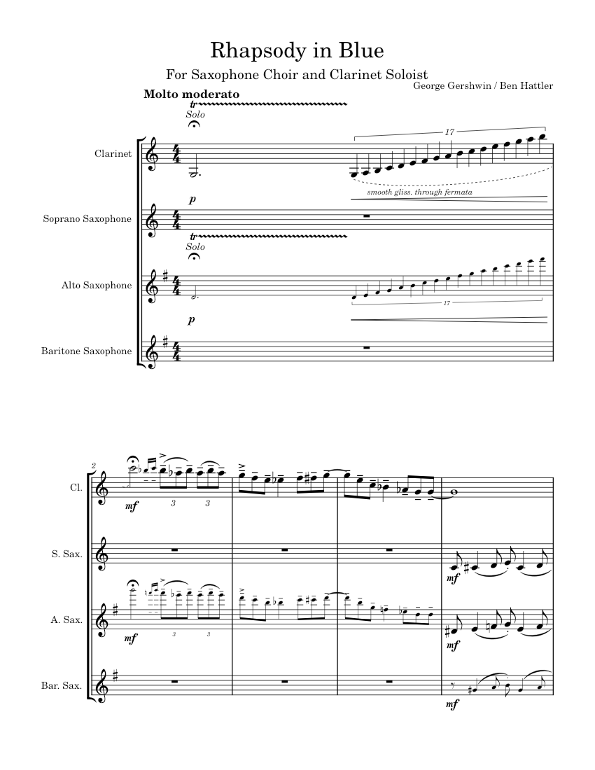 Rhapsody in Blue – George Gershwin Rhapsody in Blue (George Gershwin ...