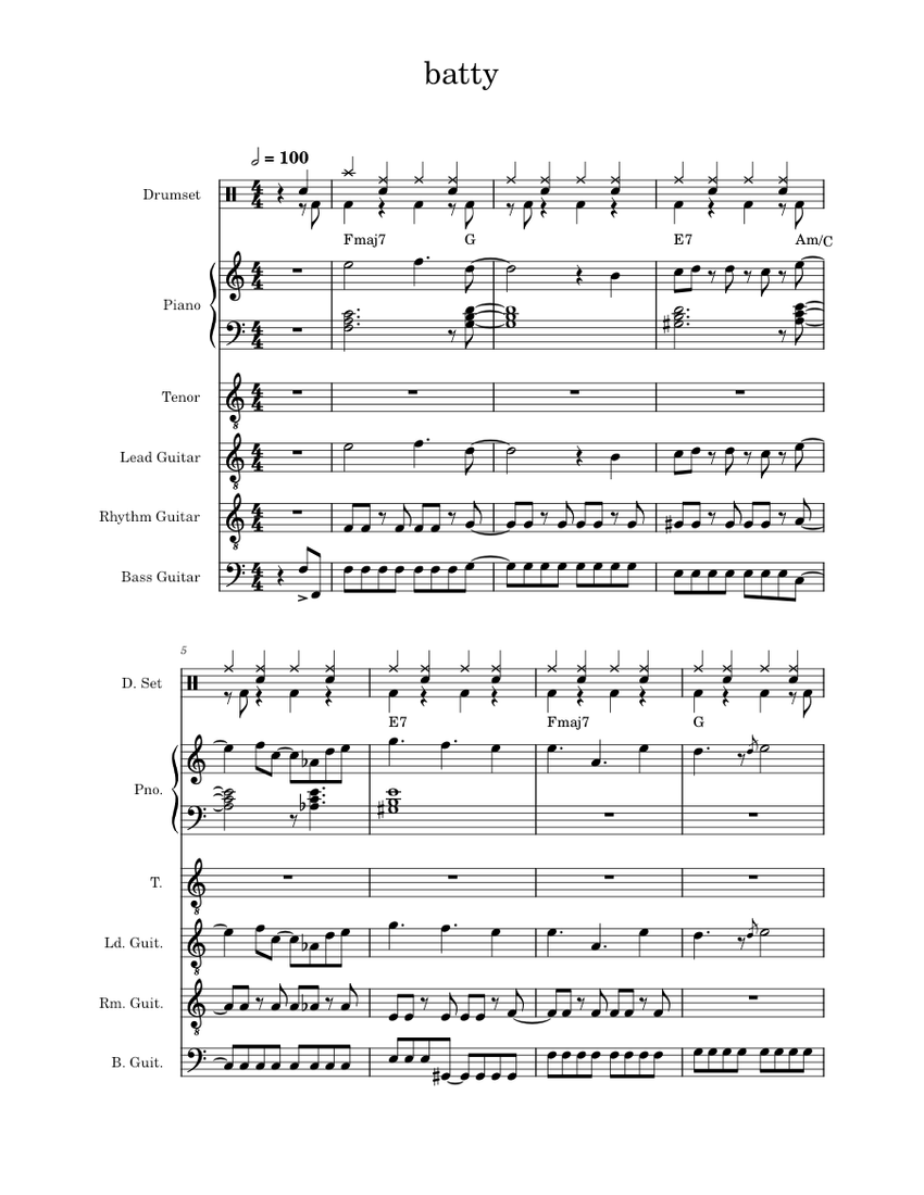 bro Sheet music for Piano, Tenor, Guitar, Bass guitar & more ...