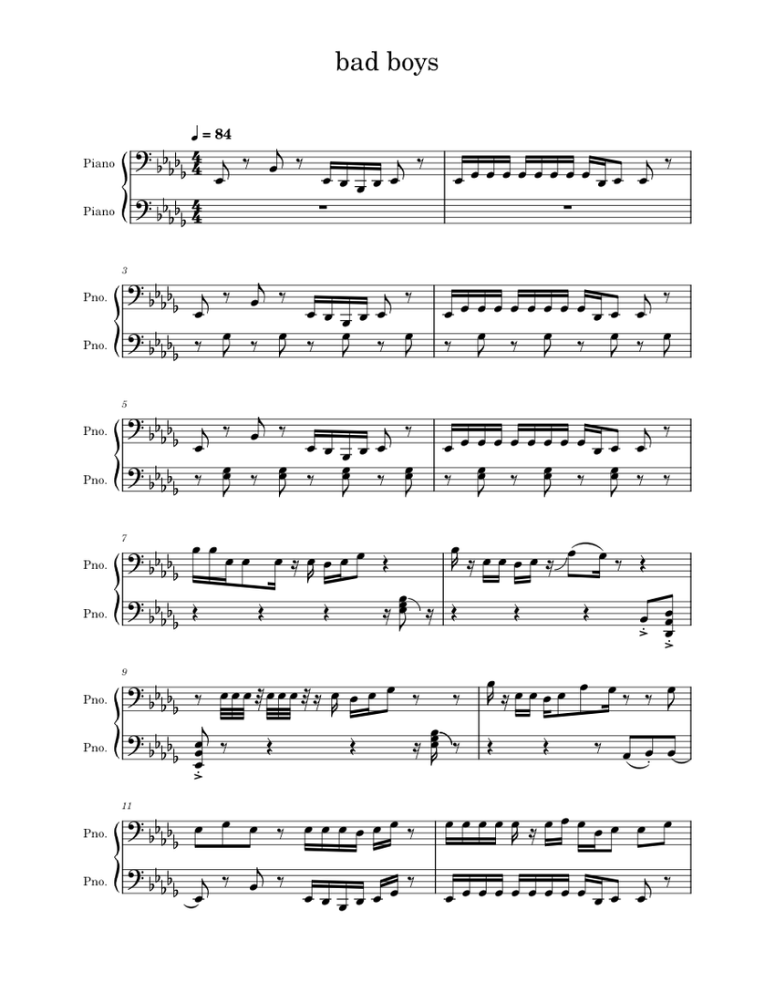 BB Sheet music for Piano (Piano Duo) | Musescore.com