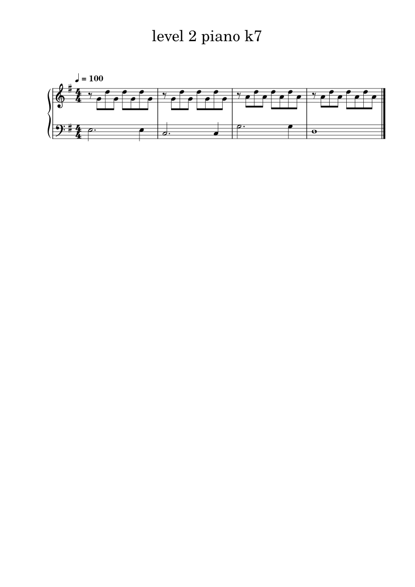 level 4 piano k7 Sheet music for Piano (Solo) | Musescore.com