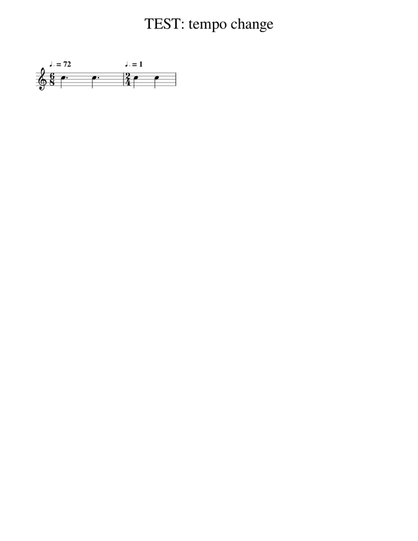 TEST: tempo change Sheet music for Piano (Solo) Easy | Musescore.com