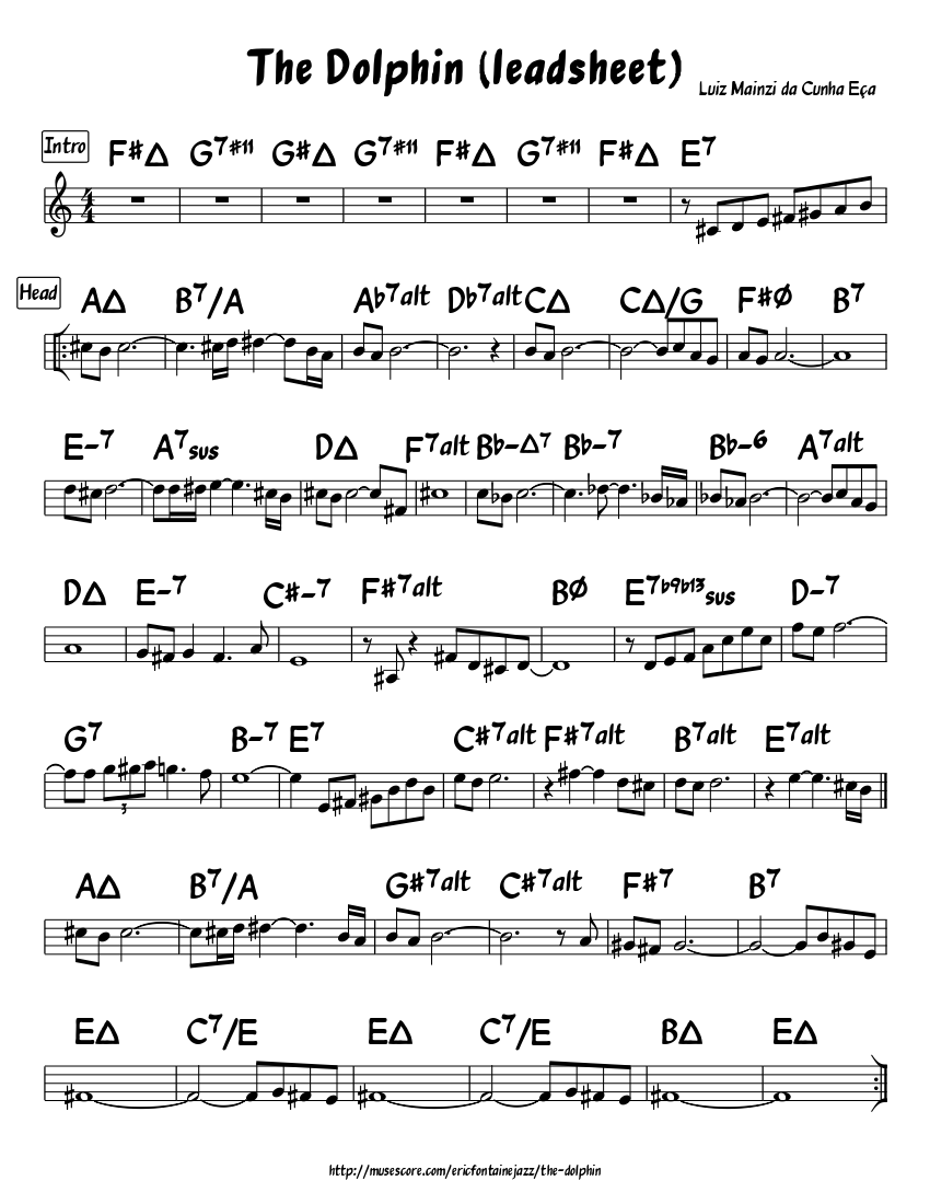 The Dolphin (leadsheet) Sheet music for Piano (Solo) | Musescore.com