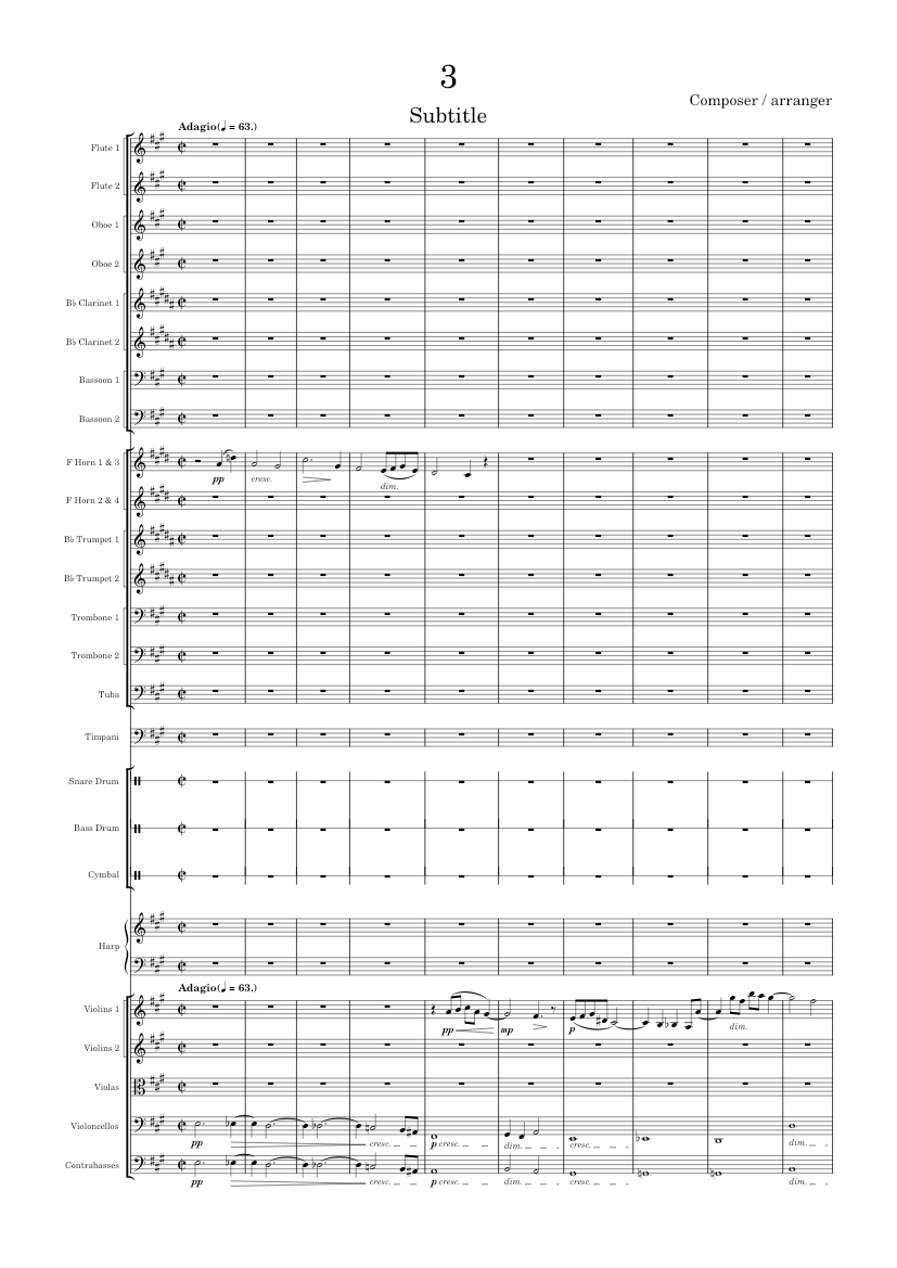 Orchestra piece Sheet music for Trombone, Tuba, Flute, Oboe & more ...