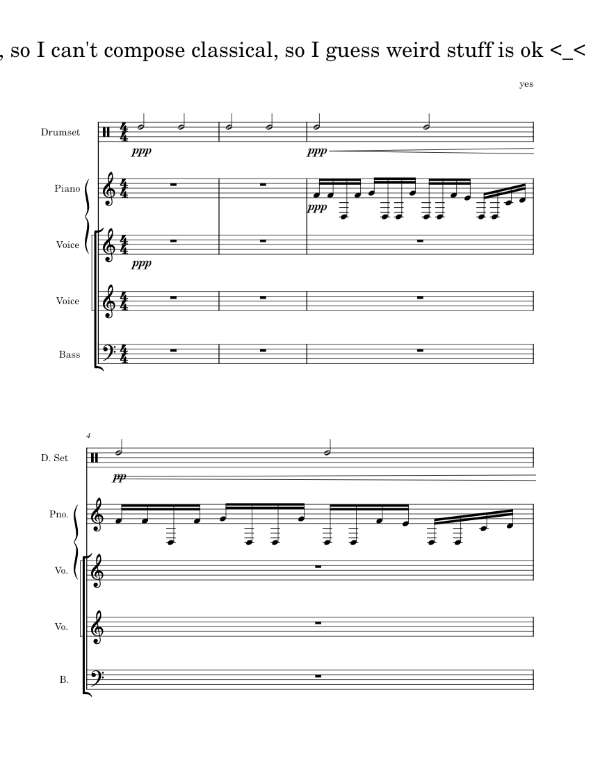 Bop Sheet music for Piano, Bass voice, Vocals, Drum group (Mixed ...