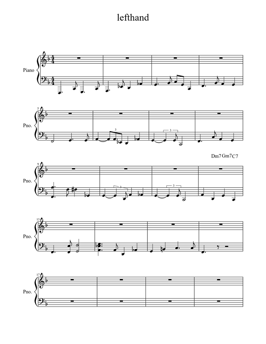 lefthand - piano tutorial