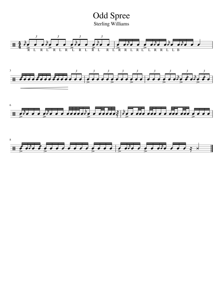 Odd Spree Sheet music for Snare drum (Solo) | Musescore.com