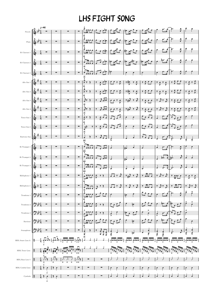 Lakewood High School - Fight Song (ver. 1) Sheet music for Trombone ...