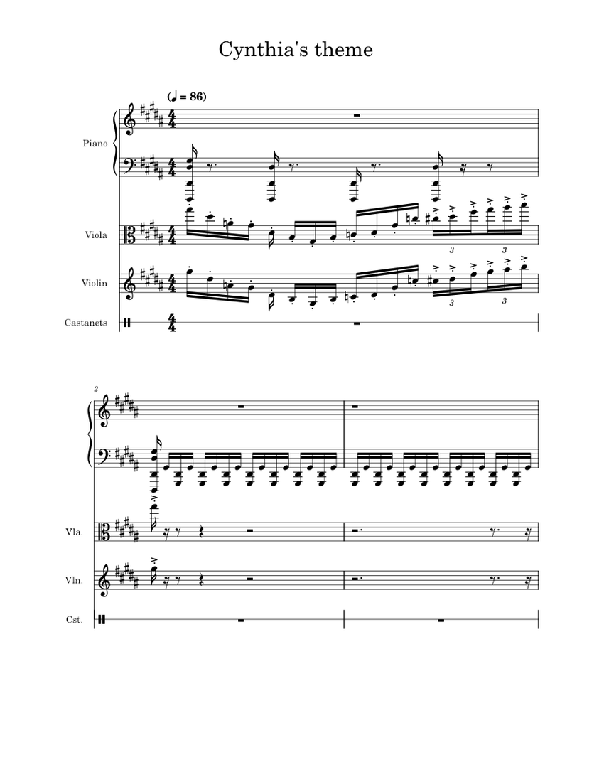 Champion Cynthia – Go Ichinose Cynthia's theme Sheet music for Piano ...
