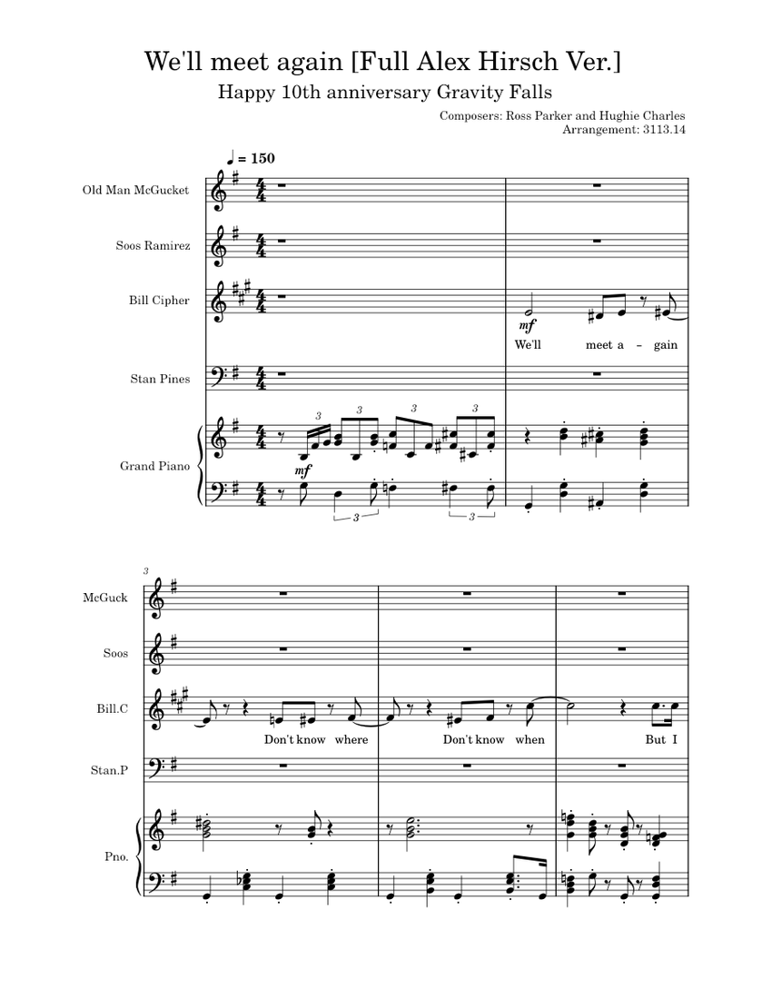 [We’ll meet again] Instru. cover Alex Hirsch ver. - Happy 10th ...